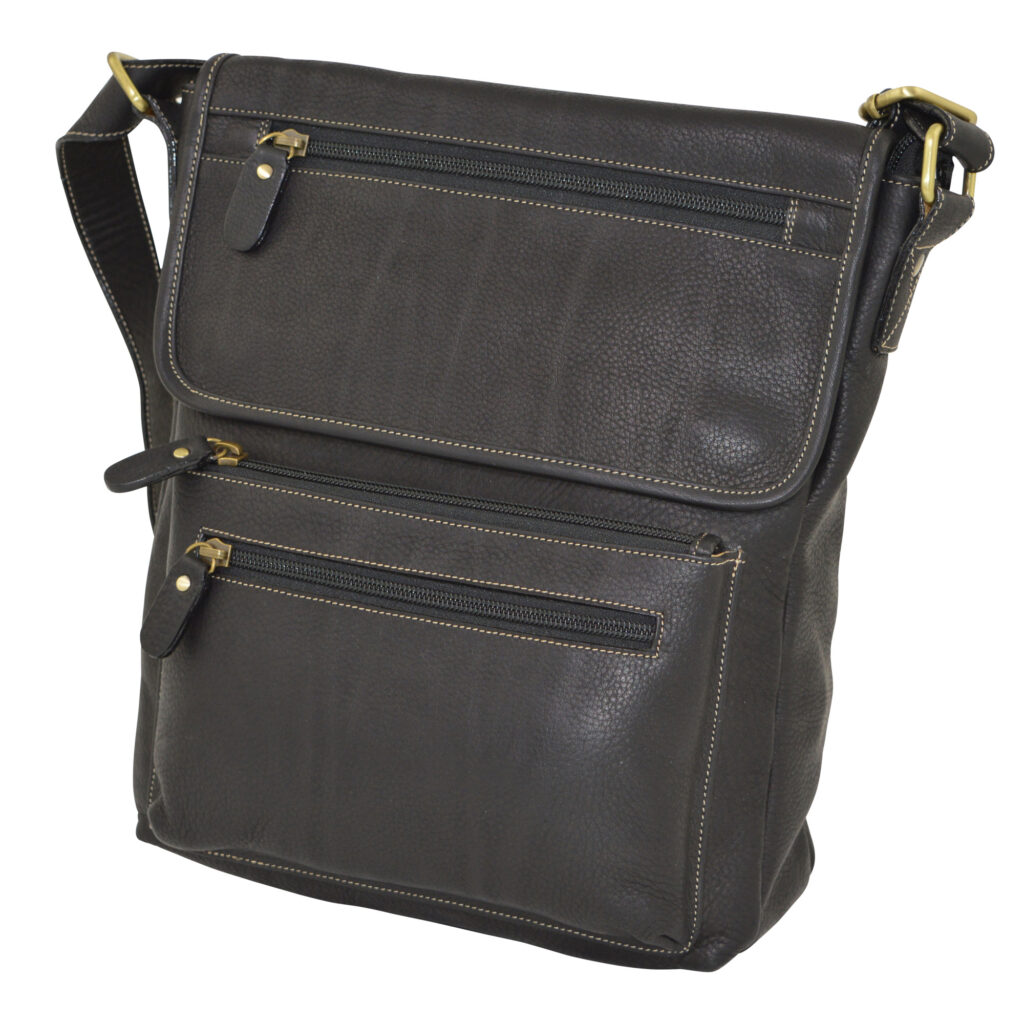 Hide & Seek Large Cross-body Bag – With 3 Front Zip Compartments Unisex ...